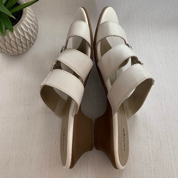 East 5th | Shoes | Nwot East5th Elda White Heeled Sandals Womans 9w ...